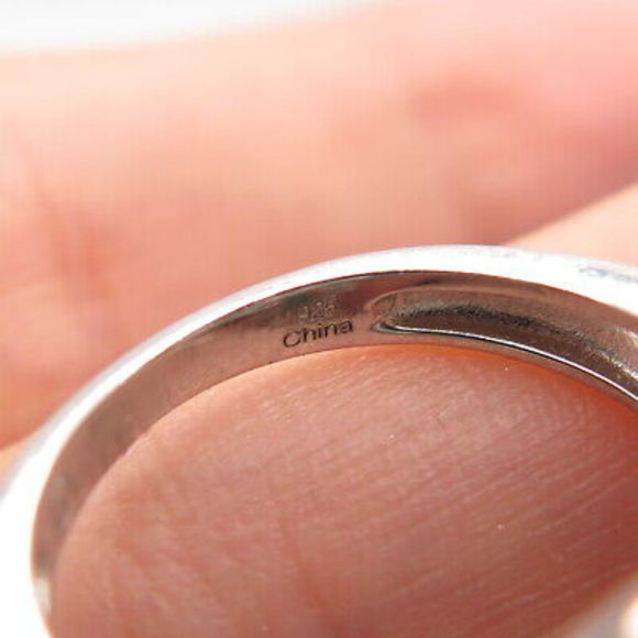 Jewelry | 925 Sterling Silver Real Opal Melanite Gemstone Cluster Ring ...